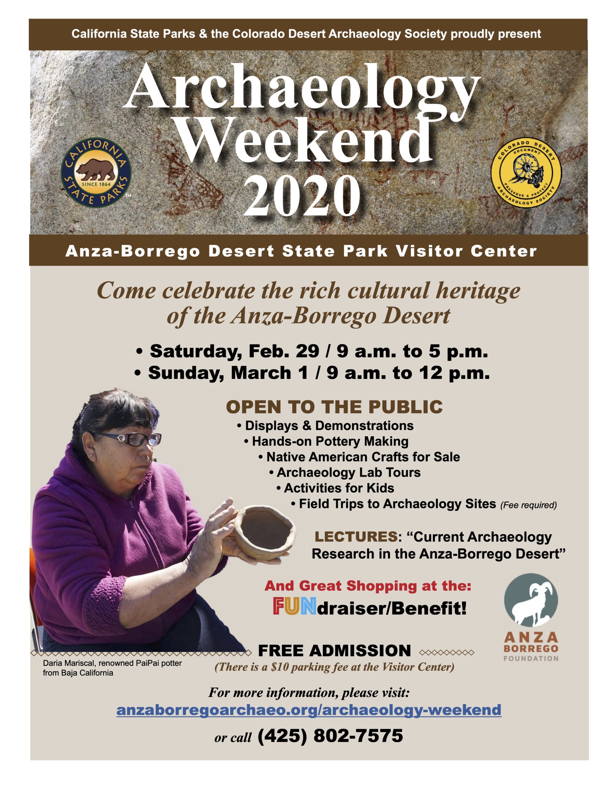 Arch Weekend Flyer Feb 2020 - Colorado Desert Archaeology ...
